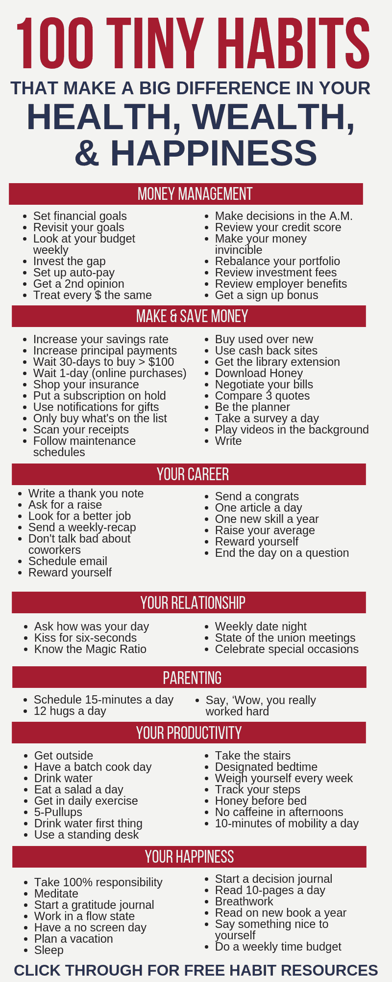 100 Good Habits That Make A Big Difference The Ways To Wealth