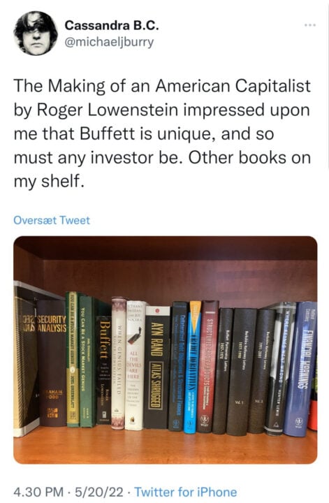 Michael Burry’s Complete Investing Book List