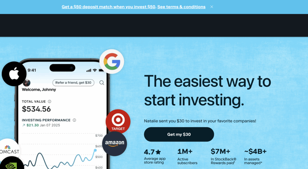 Stash App Promos (2025): $50 Deposit Match or $30 Referral Bonus